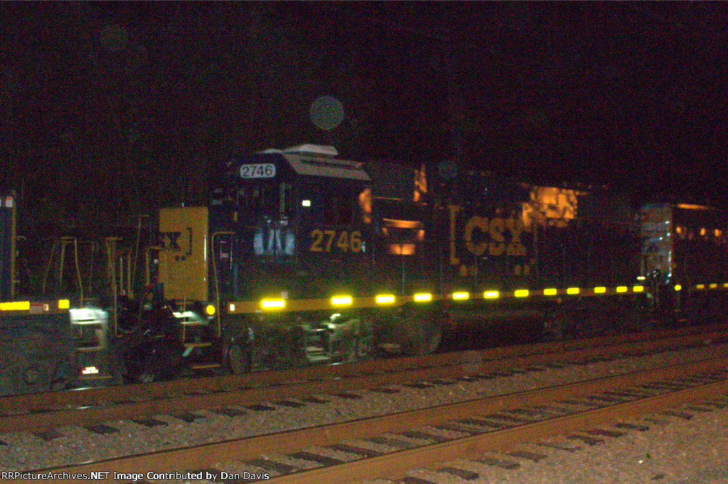 CSX GP38-2 2746 trails on Q418-23